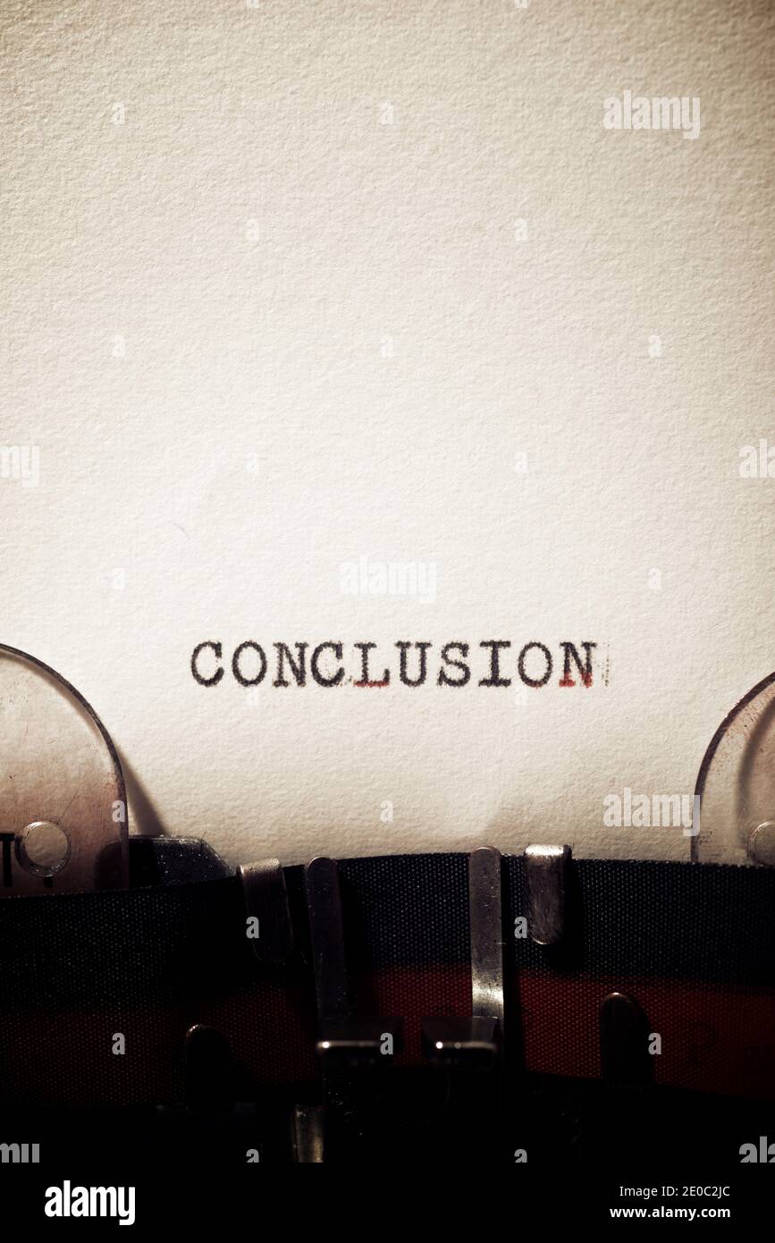 Conclusion word hi-res stock photography and images - Alamy