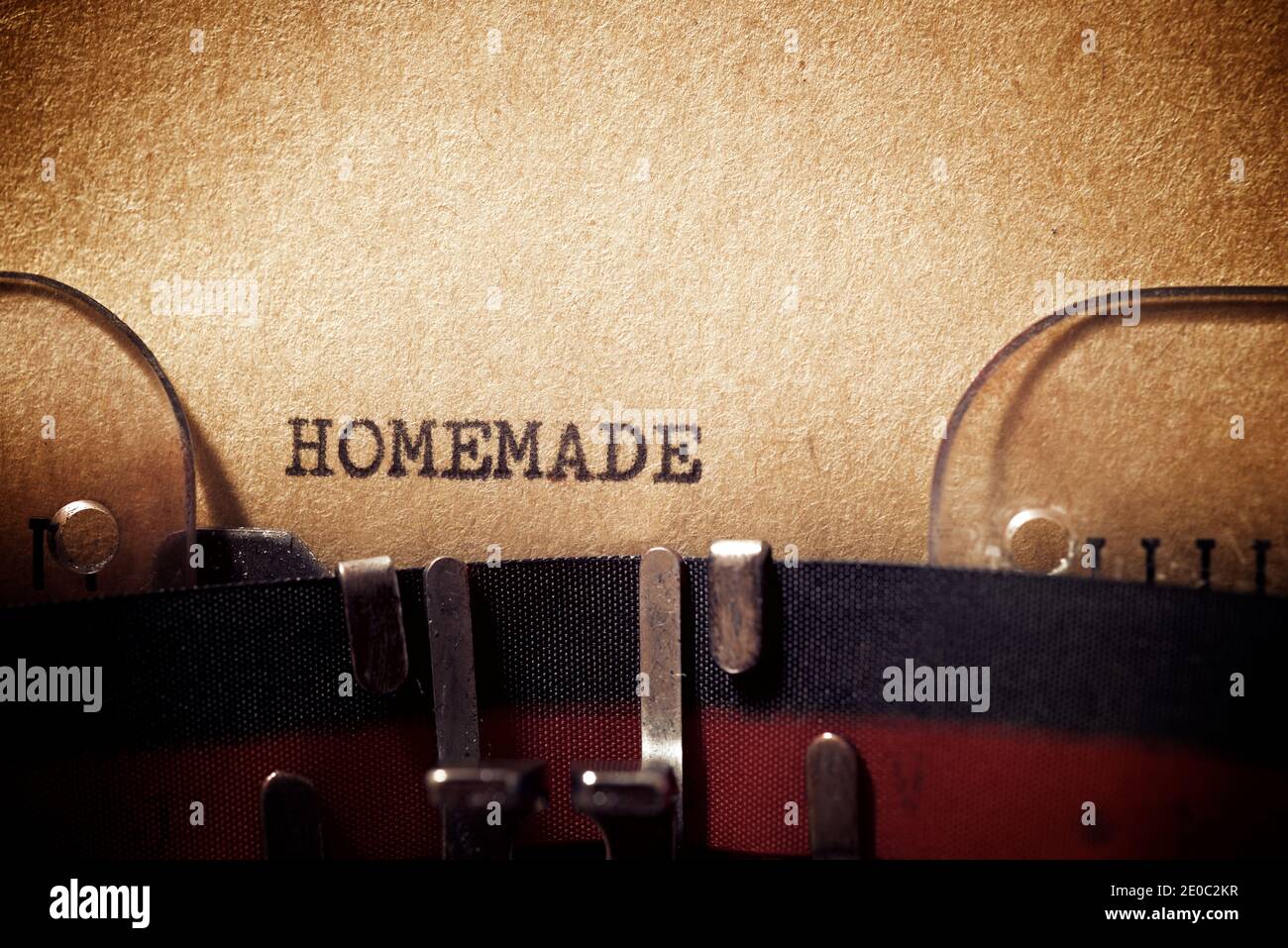 Homemade word written with a typewriter Stock Photo - Alamy