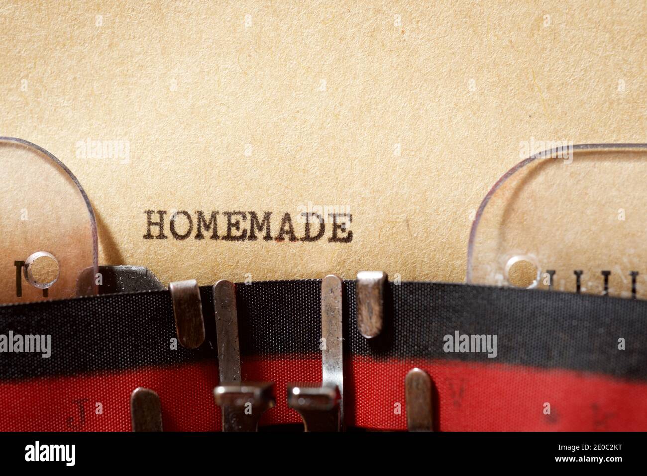 Homemade word written with a typewriter Stock Photo - Alamy