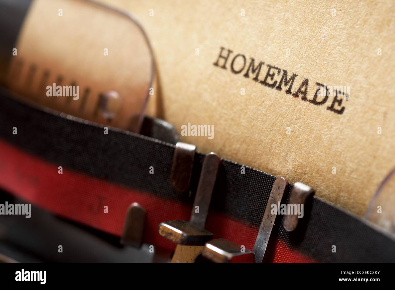 Homemade word written with a typewriter Stock Photo - Alamy