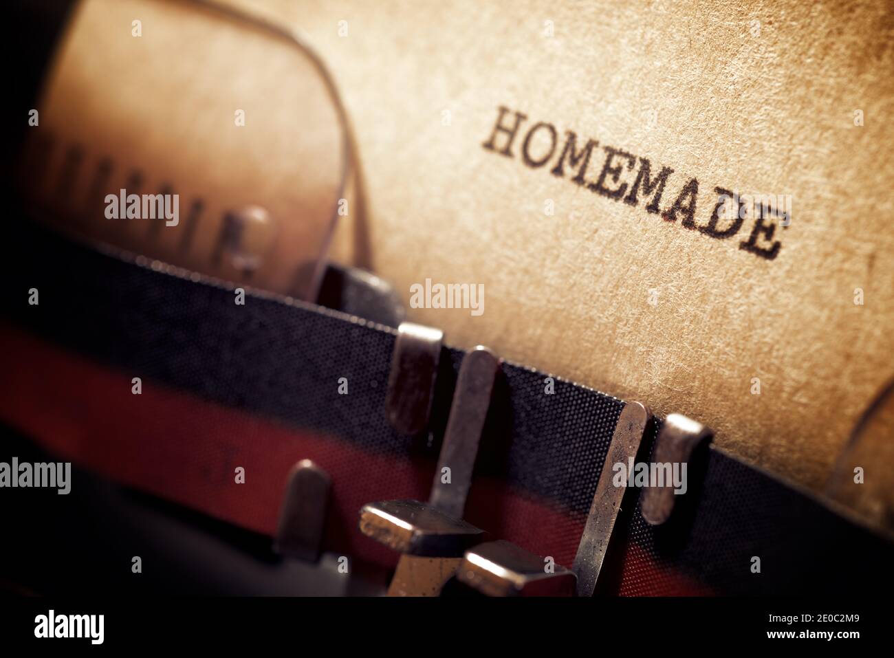 Homemade word written with a typewriter Stock Photo - Alamy