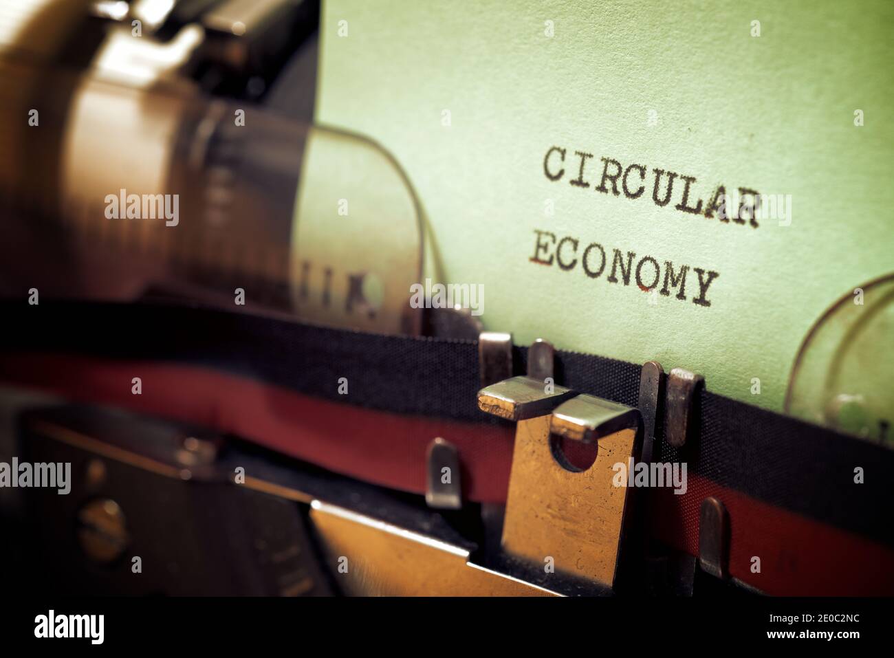 Circular economy phrase written with a typewriter Stock Photo - Alamy