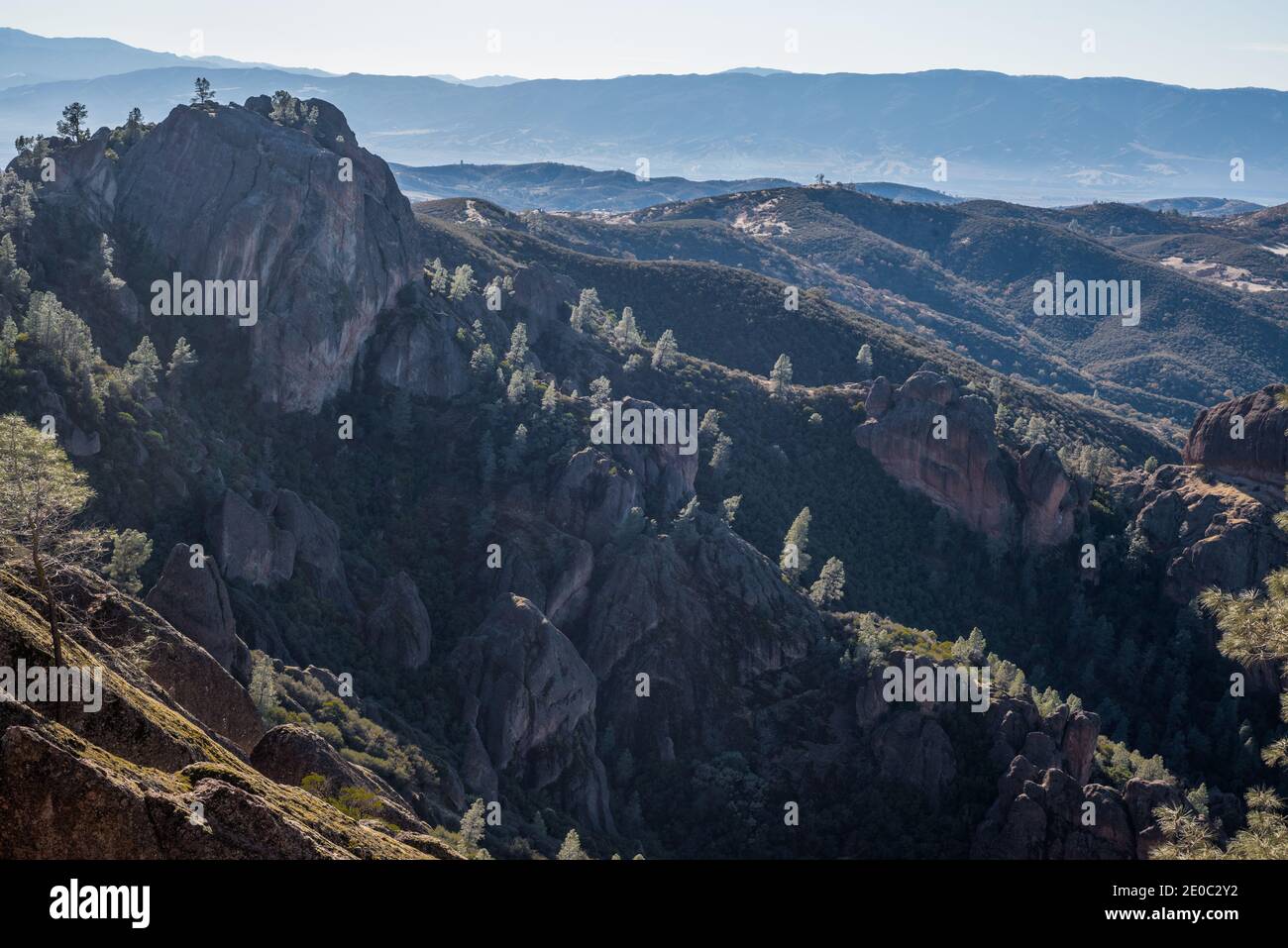 The unusual and distinctive landscape of Pinnacles National park in ...