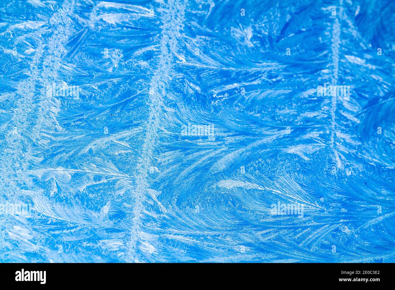 Beautiful natural frosty pattern on glass window Stock Photo - Alamy
