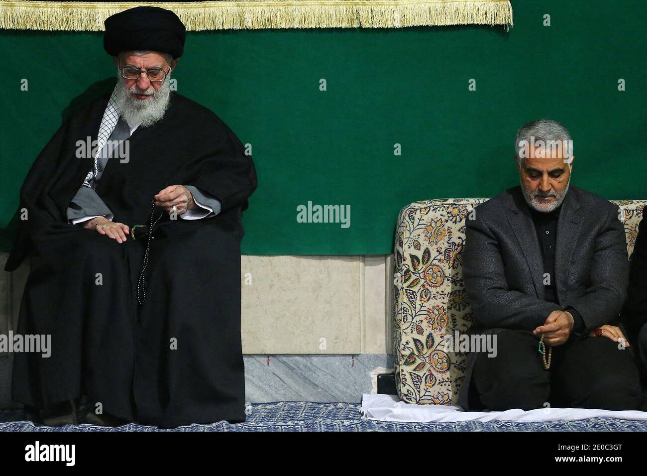 Undated photo of Iranian general Qassem Soleimani (right), the powerful ...