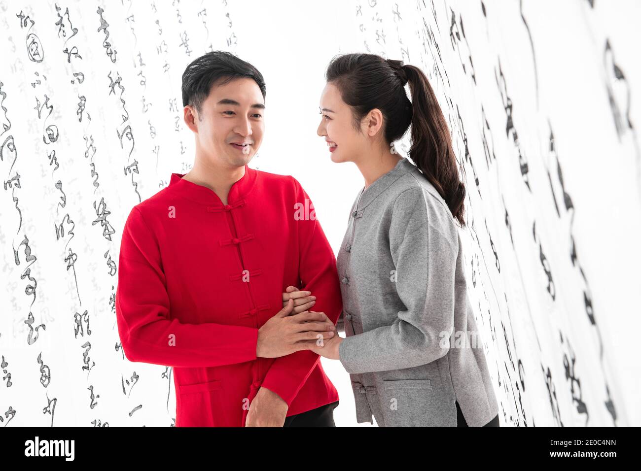Chinese style costumes young partner Stock Photo - Alamy