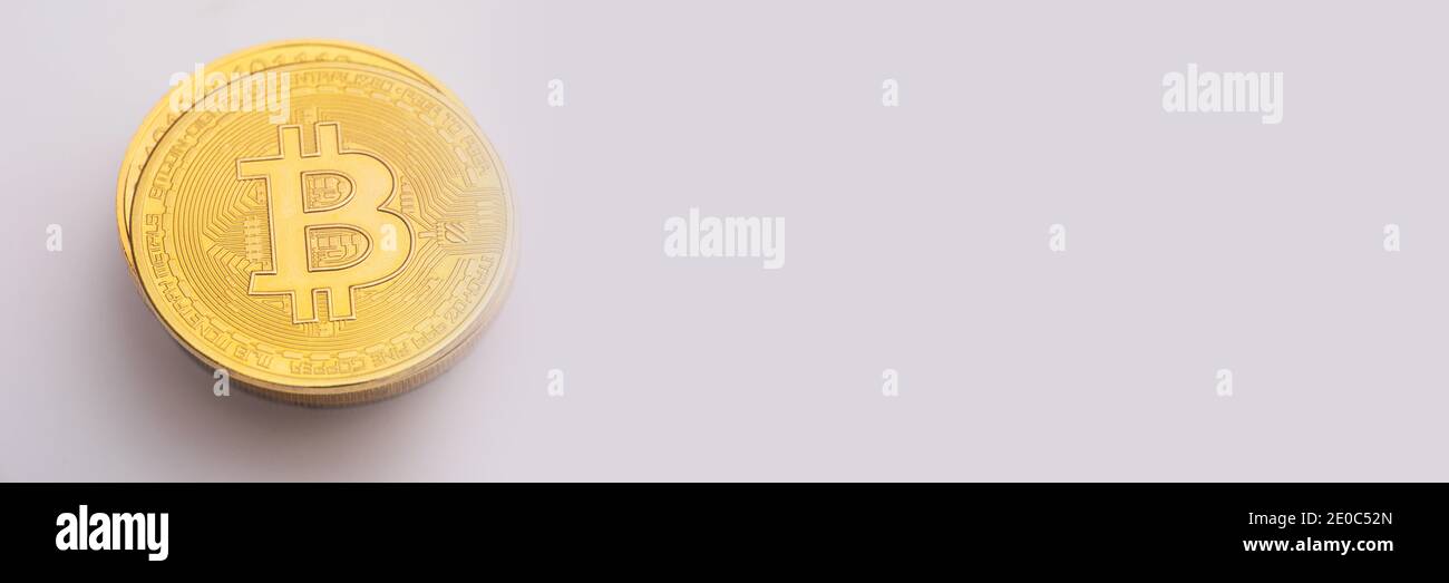bitcoin on the headline background Stock Photo - Alamy