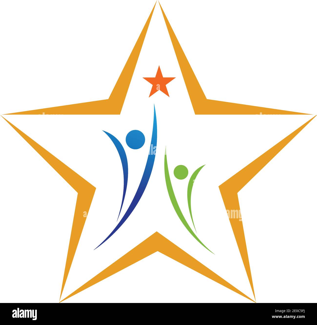 Star success people care logo and symbols template Stock Vector Image ...