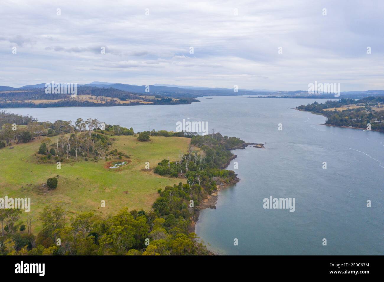 Aerial view of Tamar river in Tasmania, Australia Stock Photo - Alamy