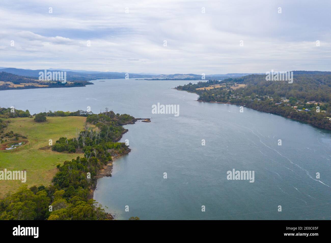 Aerial view of Tamar river in Tasmania, Australia Stock Photo - Alamy