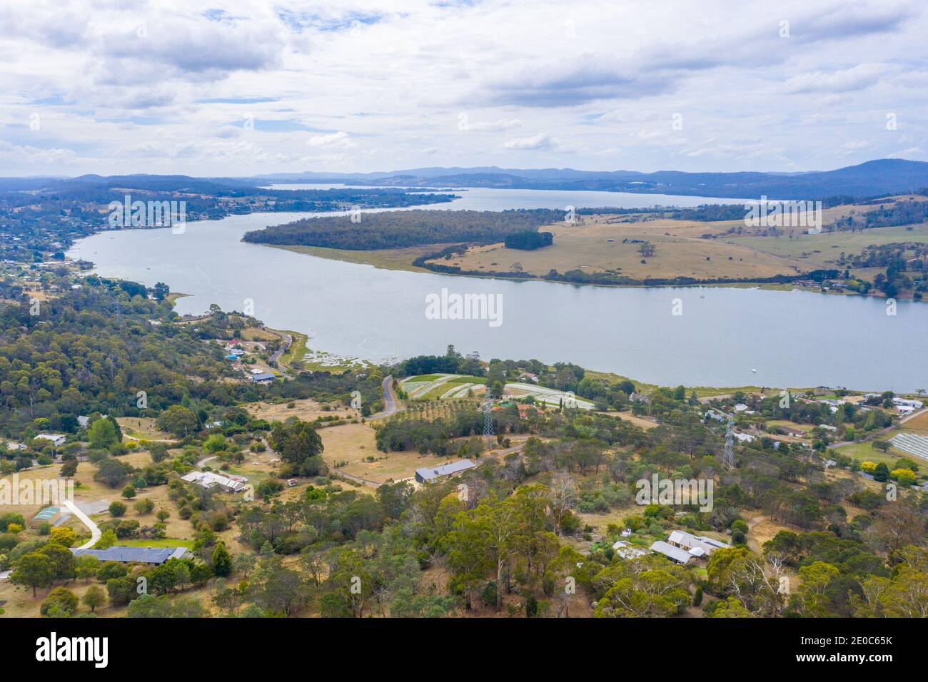 Aerial view of Tamar river in Tasmania, Australia Stock Photo - Alamy