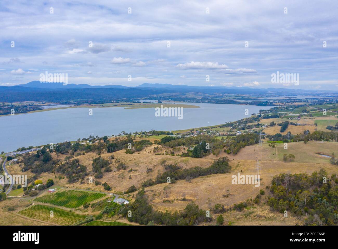 Aerial view of Tamar river in Tasmania, Australia Stock Photo - Alamy