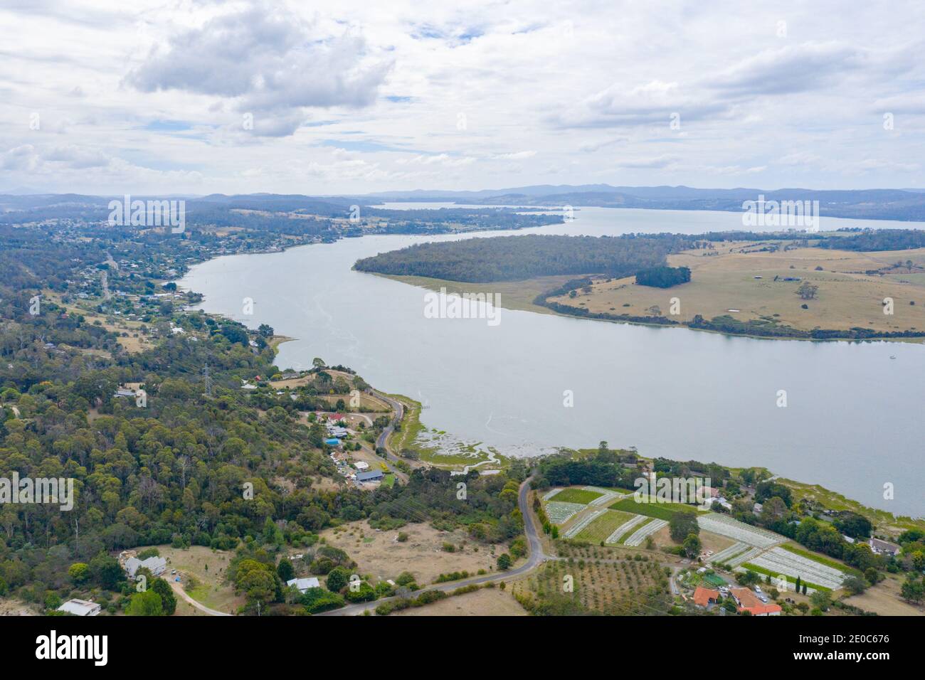 Aerial view of Tamar river in Tasmania, Australia Stock Photo - Alamy