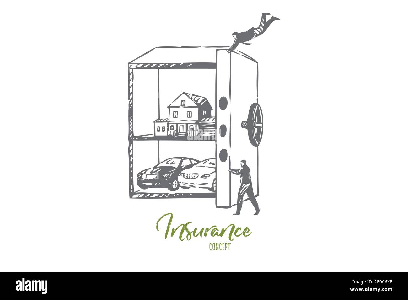 Flying car drawing Stock Vector Images - Alamy