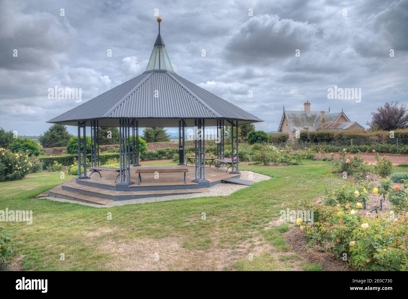 Rose garden at Woolmers estate in Tasmania, Australia Stock Photo - Alamy