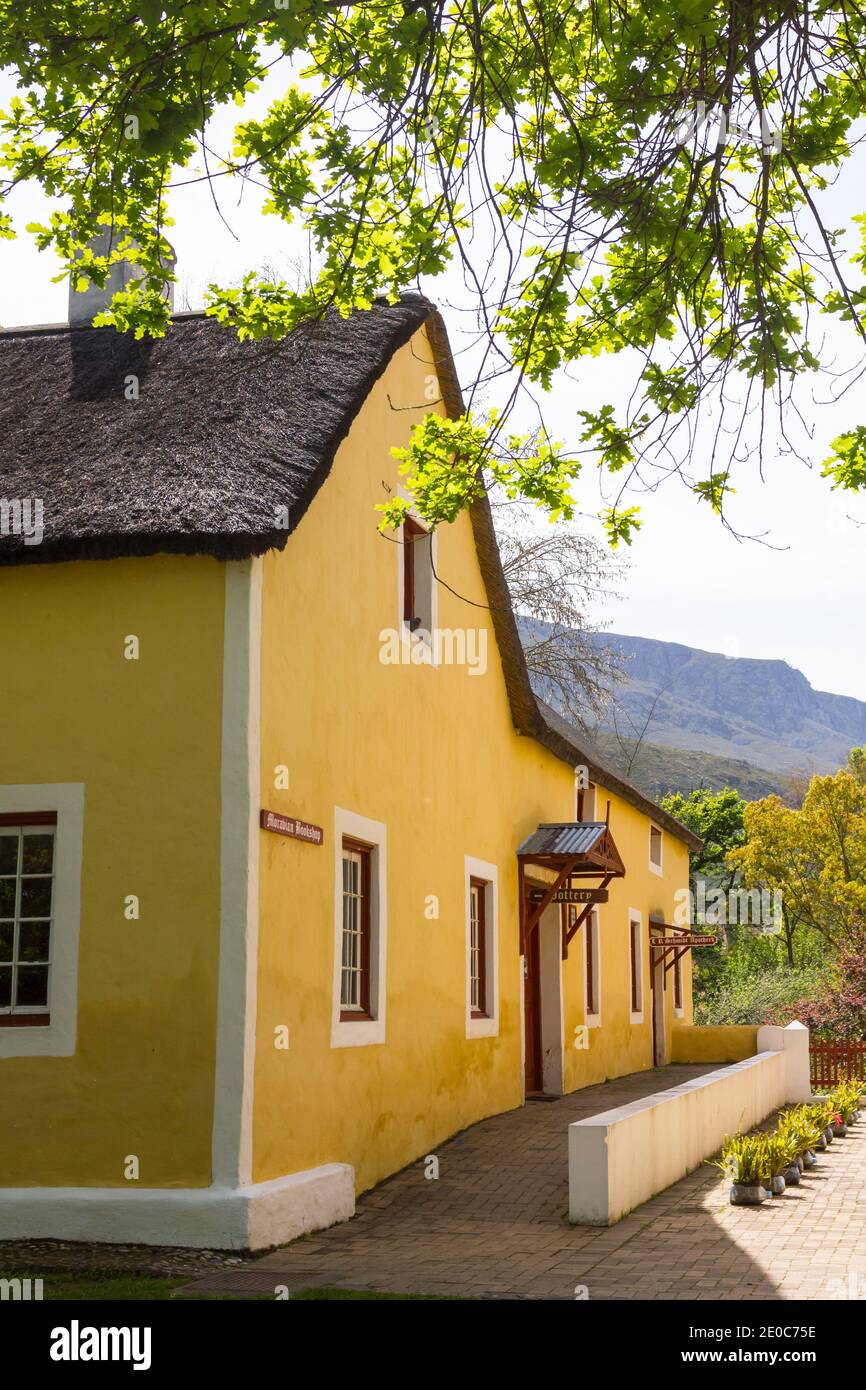 historical cottage building in the Western Cape town of Genadendal ...
