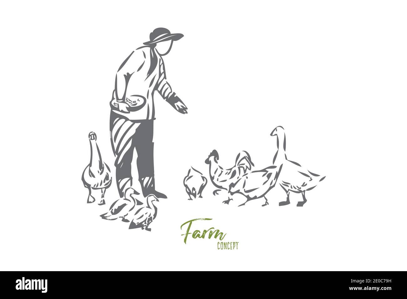 Person feeding duck Stock Vector Images - Alamy