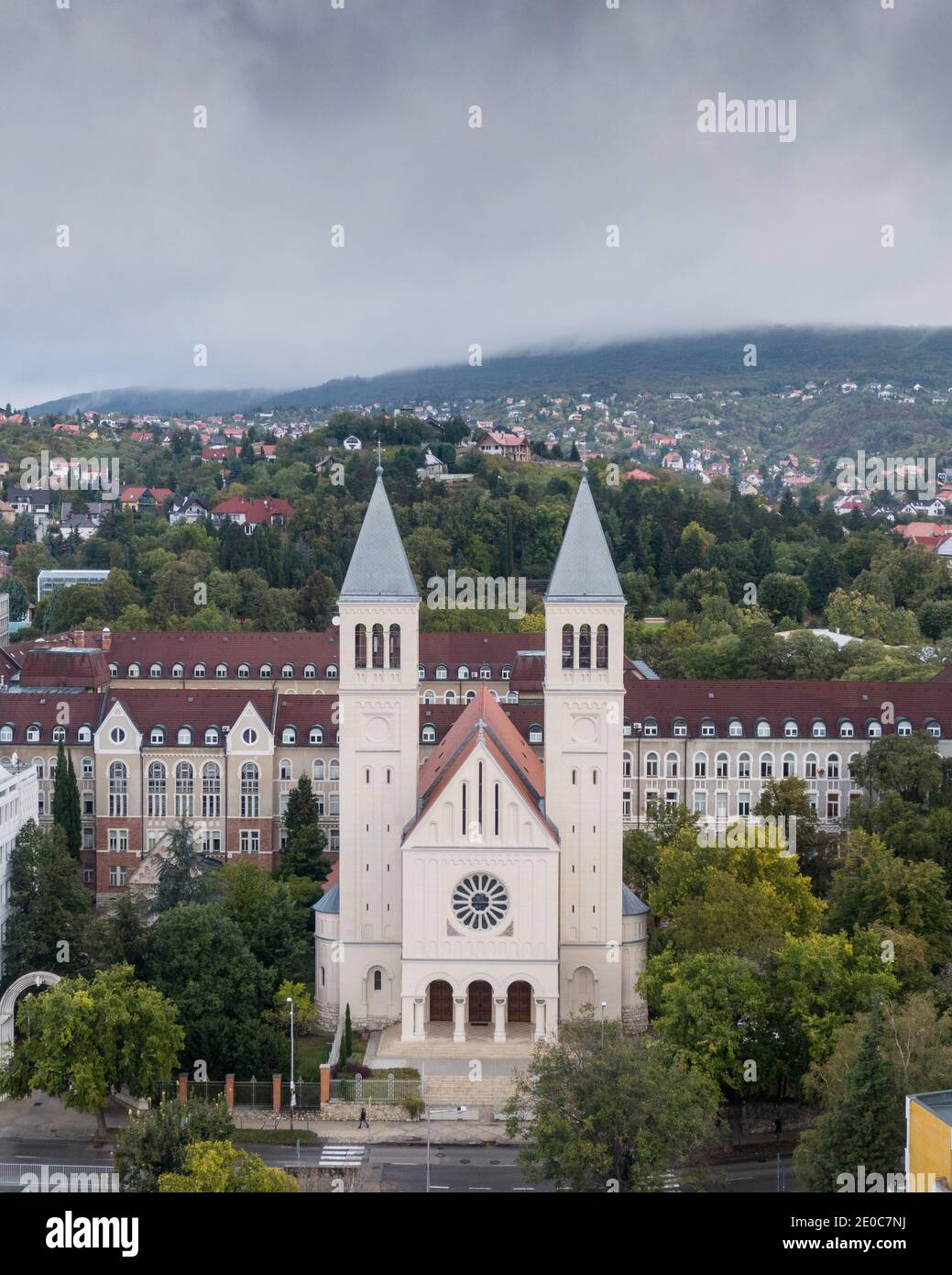 Aerial view of Piusz Church in Pecs, Hungary Stock Photo - Alamy