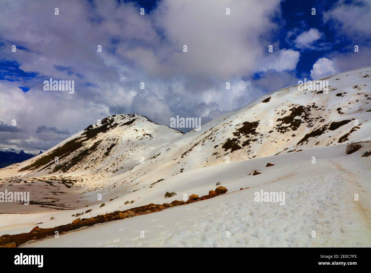 Nyingchi color gerahs mountain in Tibet Stock Photo - Alamy