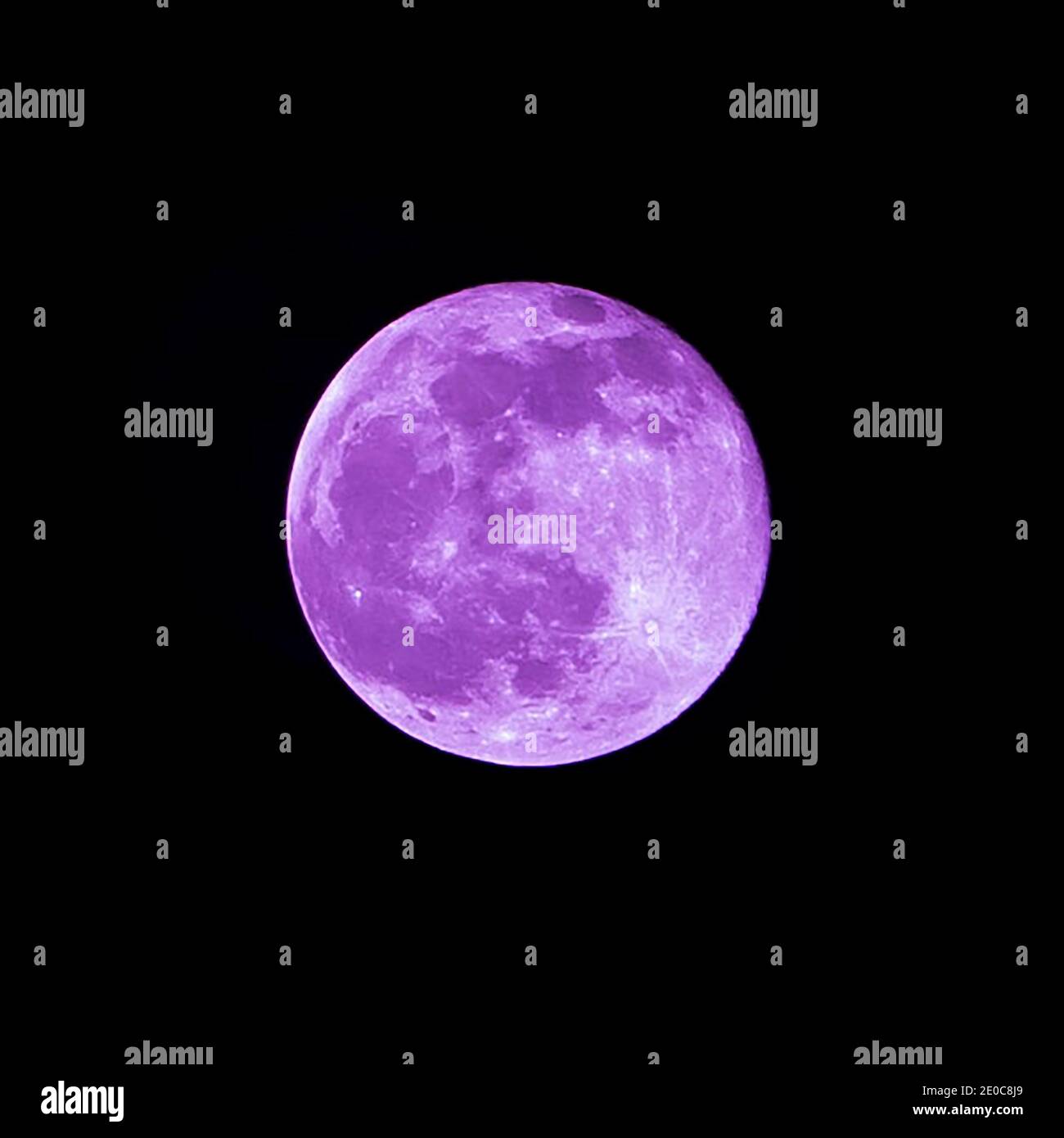 Purple Full Moon Stock Photo - Alamy