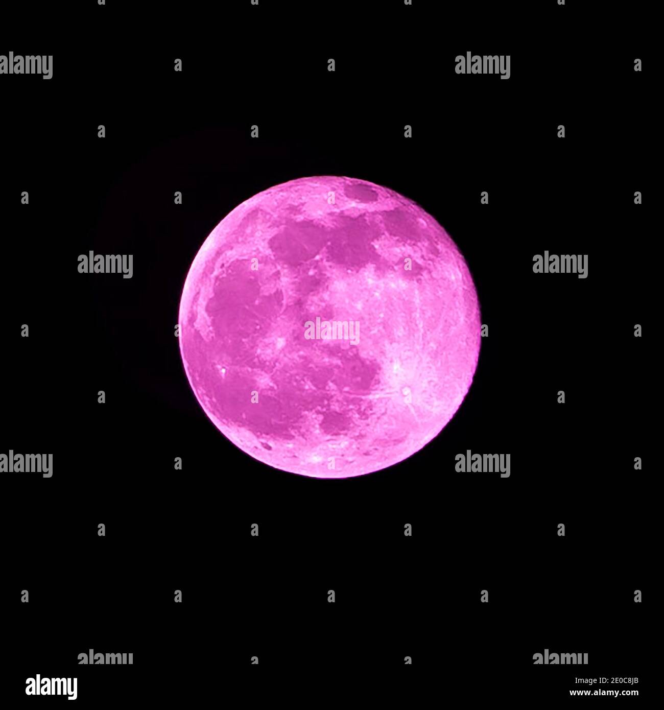 Pink moon illustration hi-res stock photography and images - Alamy