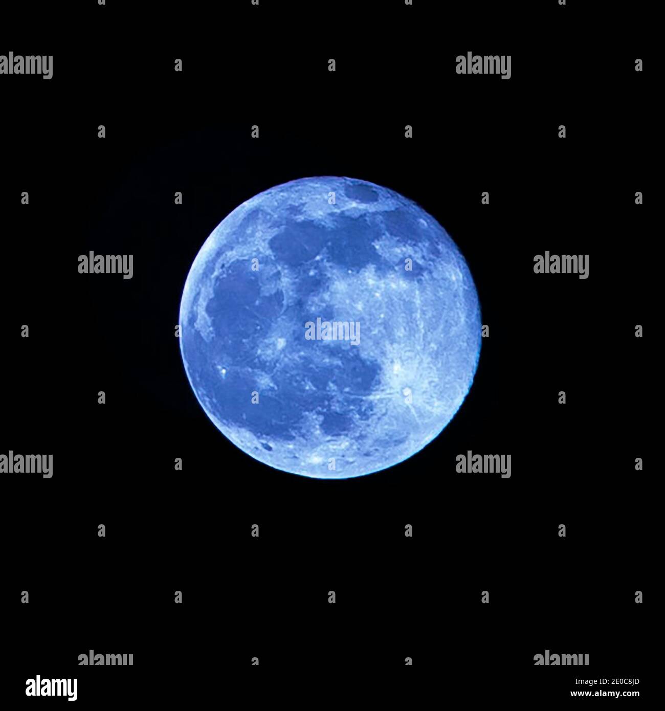 Blue Full Moon Stock Photo - Alamy