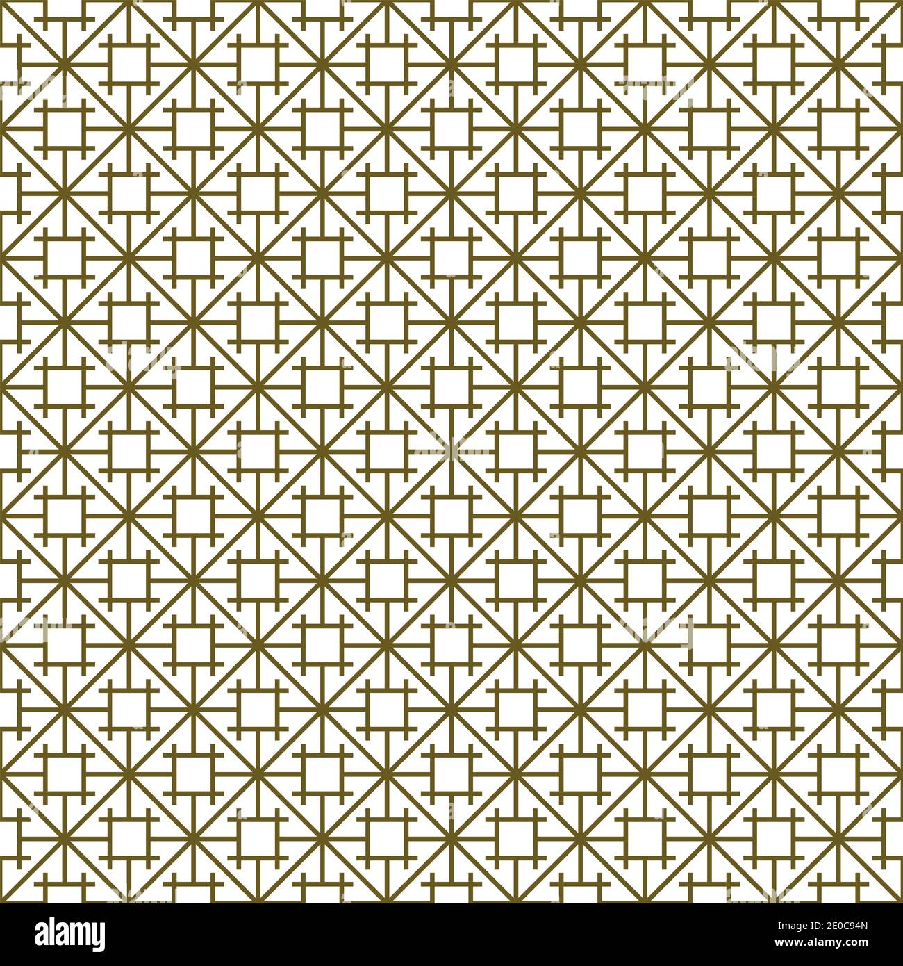 Japanese seamless Kumiko pattern in golden with average thickness lines ...