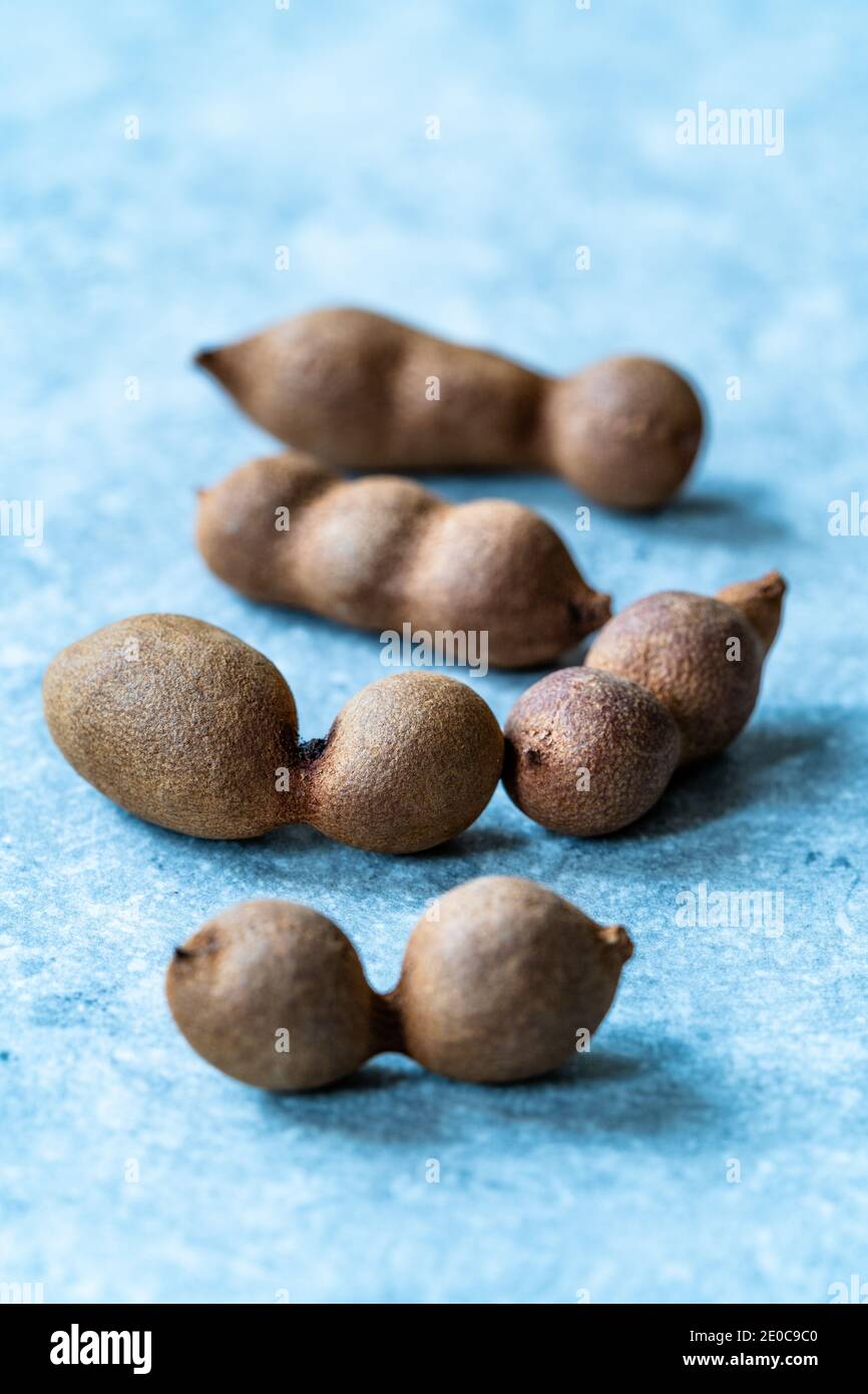 Pile of Ripe Sweet Tamarind Fruits with Shell. Ready to Eat Stock Photo ...
