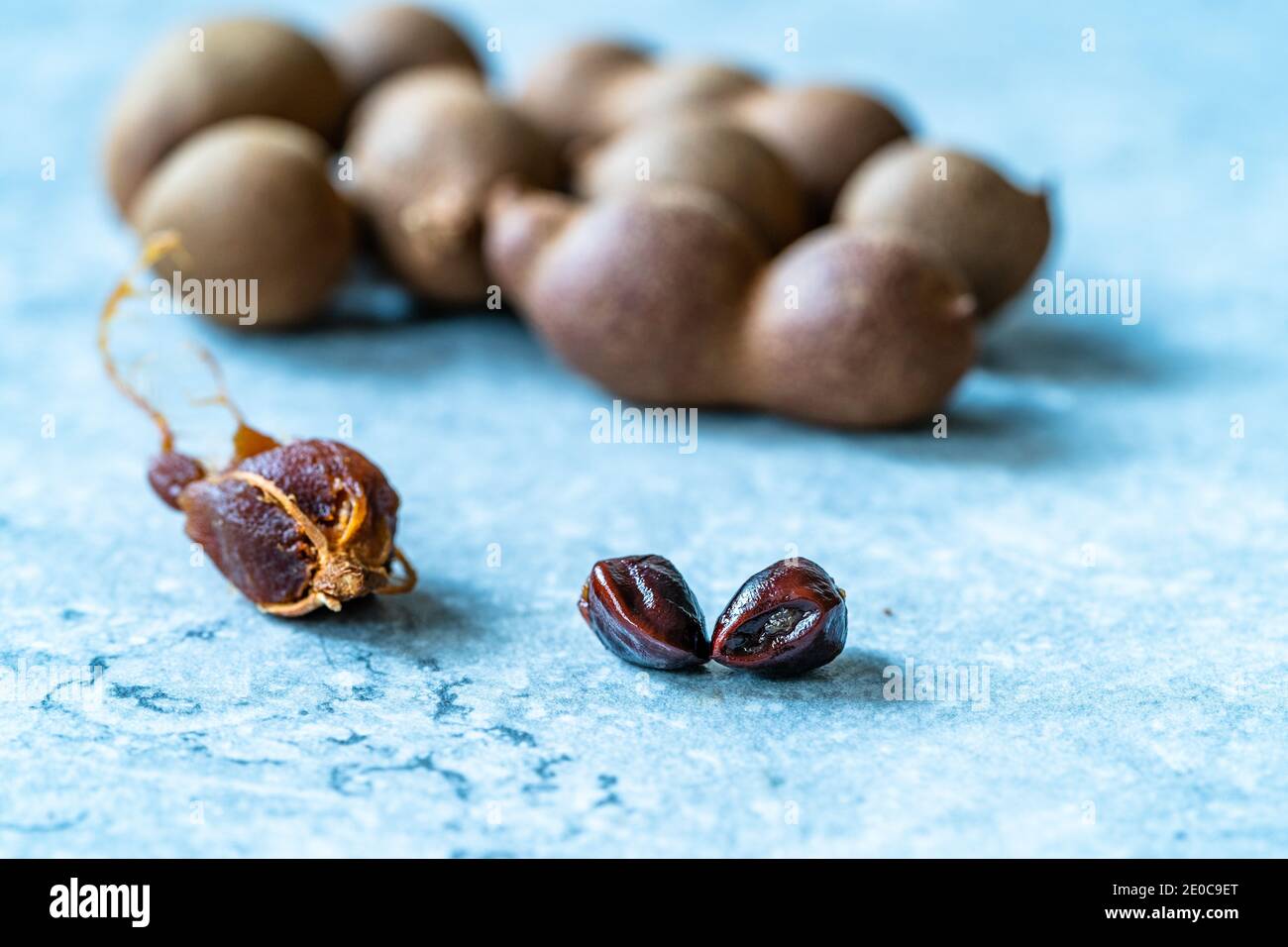 Pile of Ripe Sweet Tamarind Fruits with Shell. Ready to Eat Stock Photo ...
