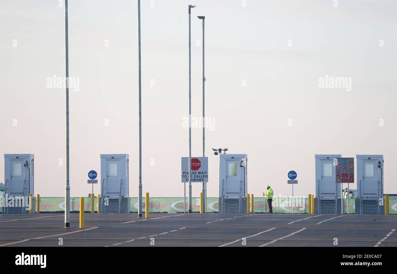 Work continues to finish the Sevington Inland Border Facility in ...