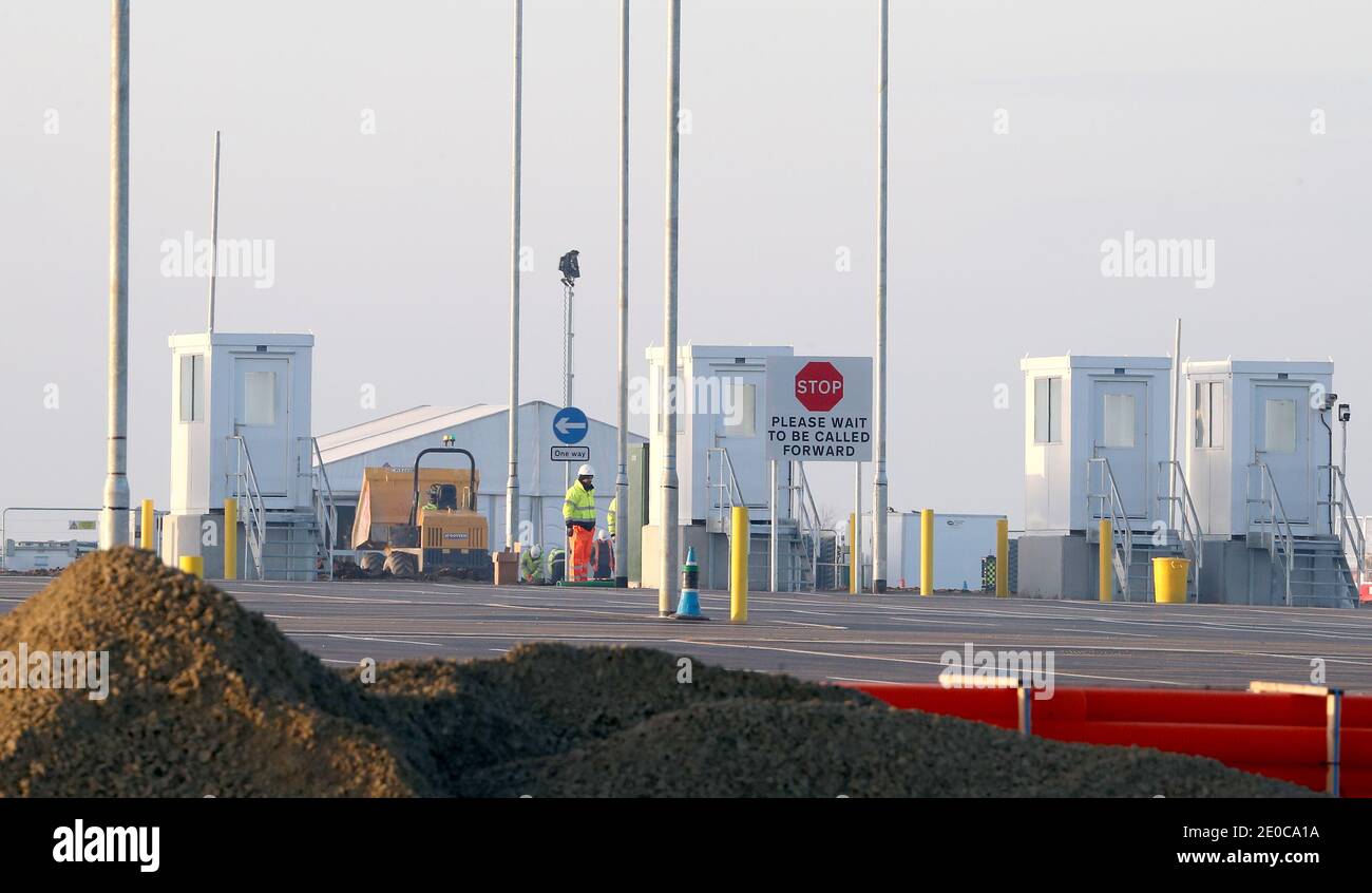 Work continues to finish the Sevington Inland Border Facility in ...