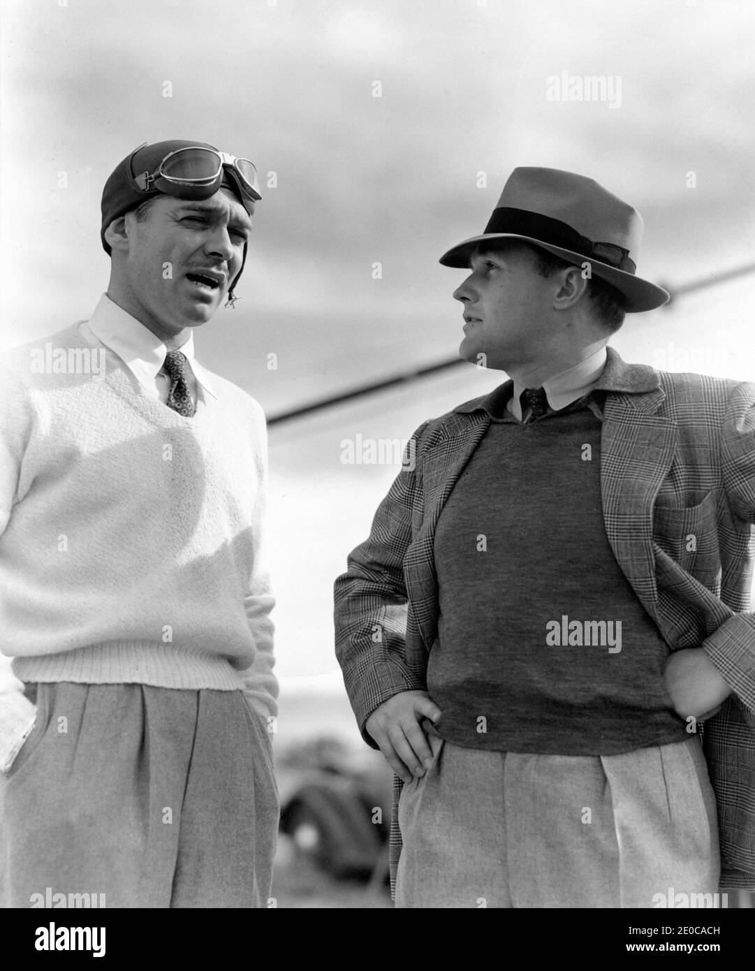 CLARK GABLE and Film Crew Member on set location candid during filming ...