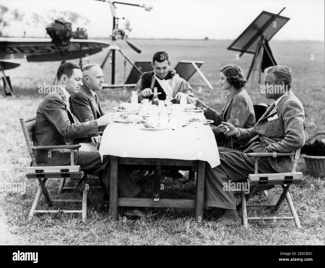 CLARK GABLE MYRNA LOY and Director VICTOR FLEMING on set location ...