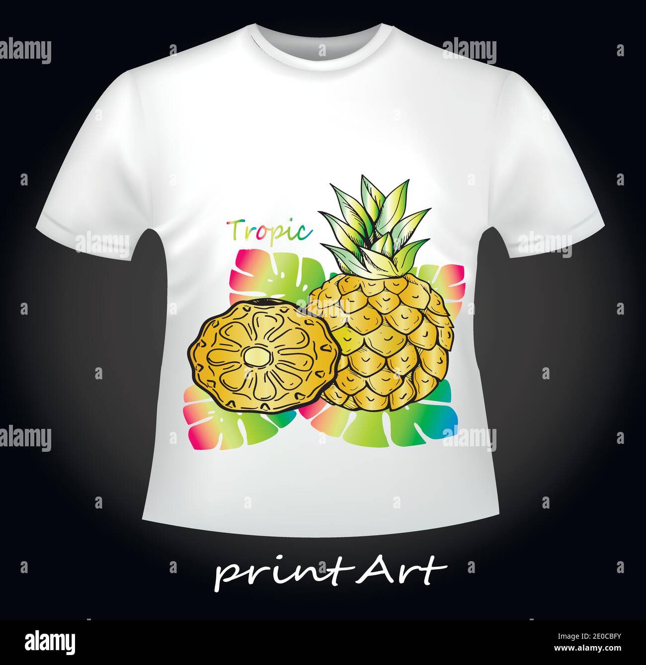 Half pineapple fruit sketch hi-res stock photography and images - Alamy