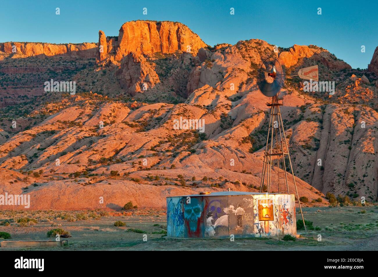 Windmill and water tank hi-res stock photography and images - Alamy