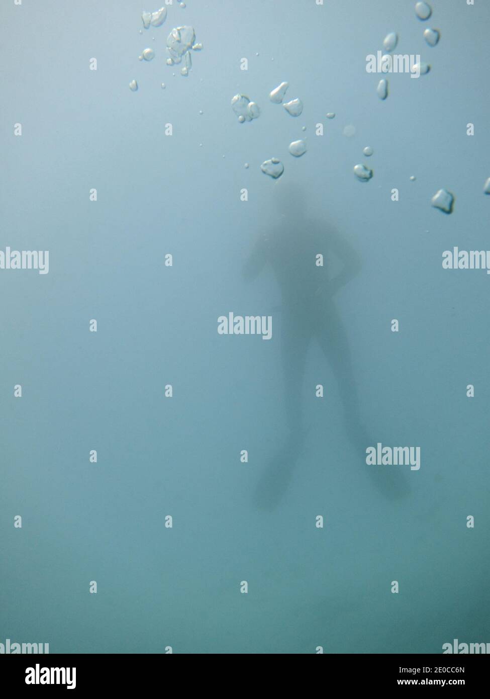 diving at the water curses with many bubbles Stock Photo - Alamy