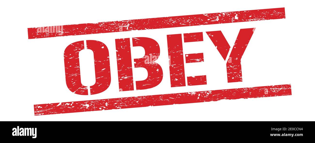 Obey the sign Cut Out Stock Images & Pictures - Alamy