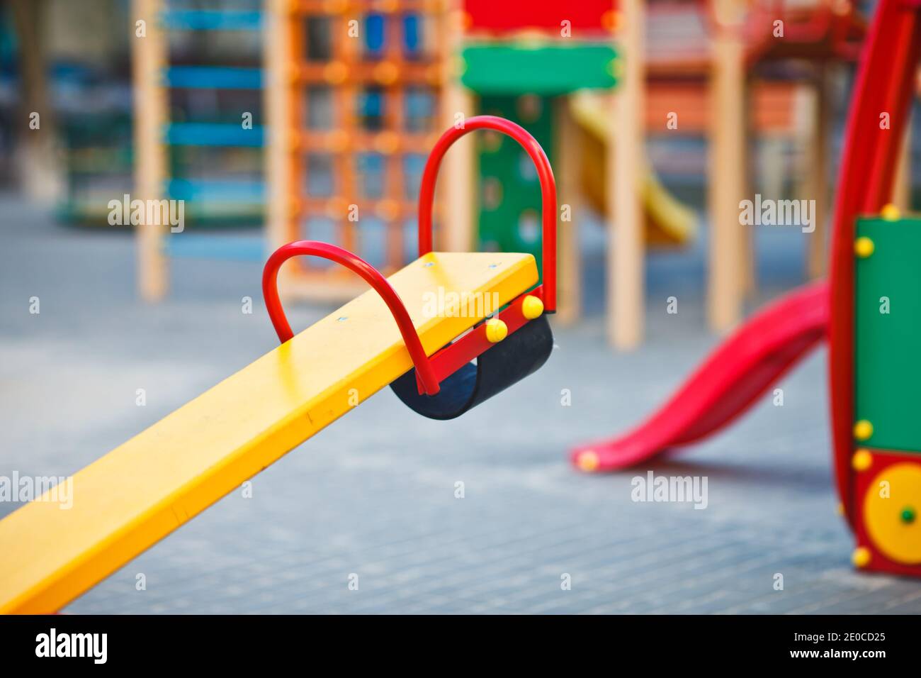 Swing balancer close-up on the playground outdoor Stock Photo - Alamy