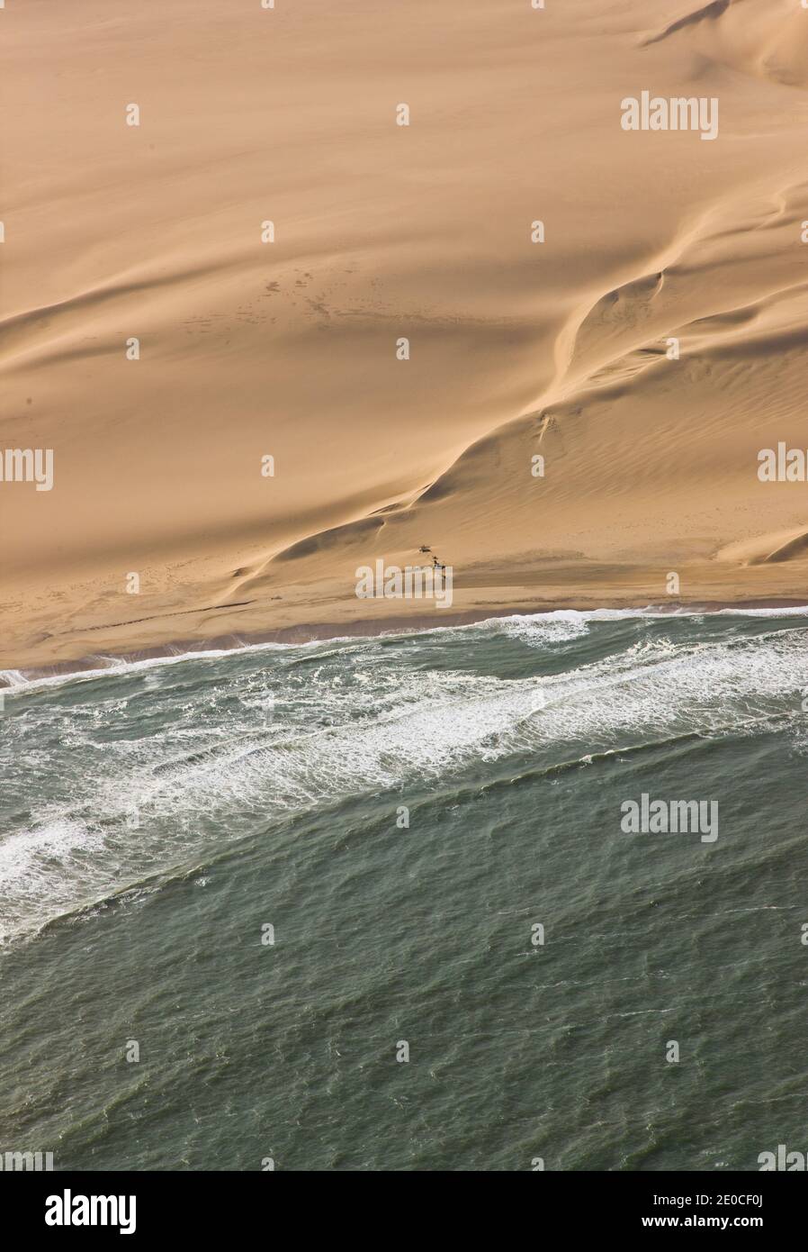 Dunes, Atlantic ocean, Swakopmund, Namib desert, Namibia, Africa Stock ...