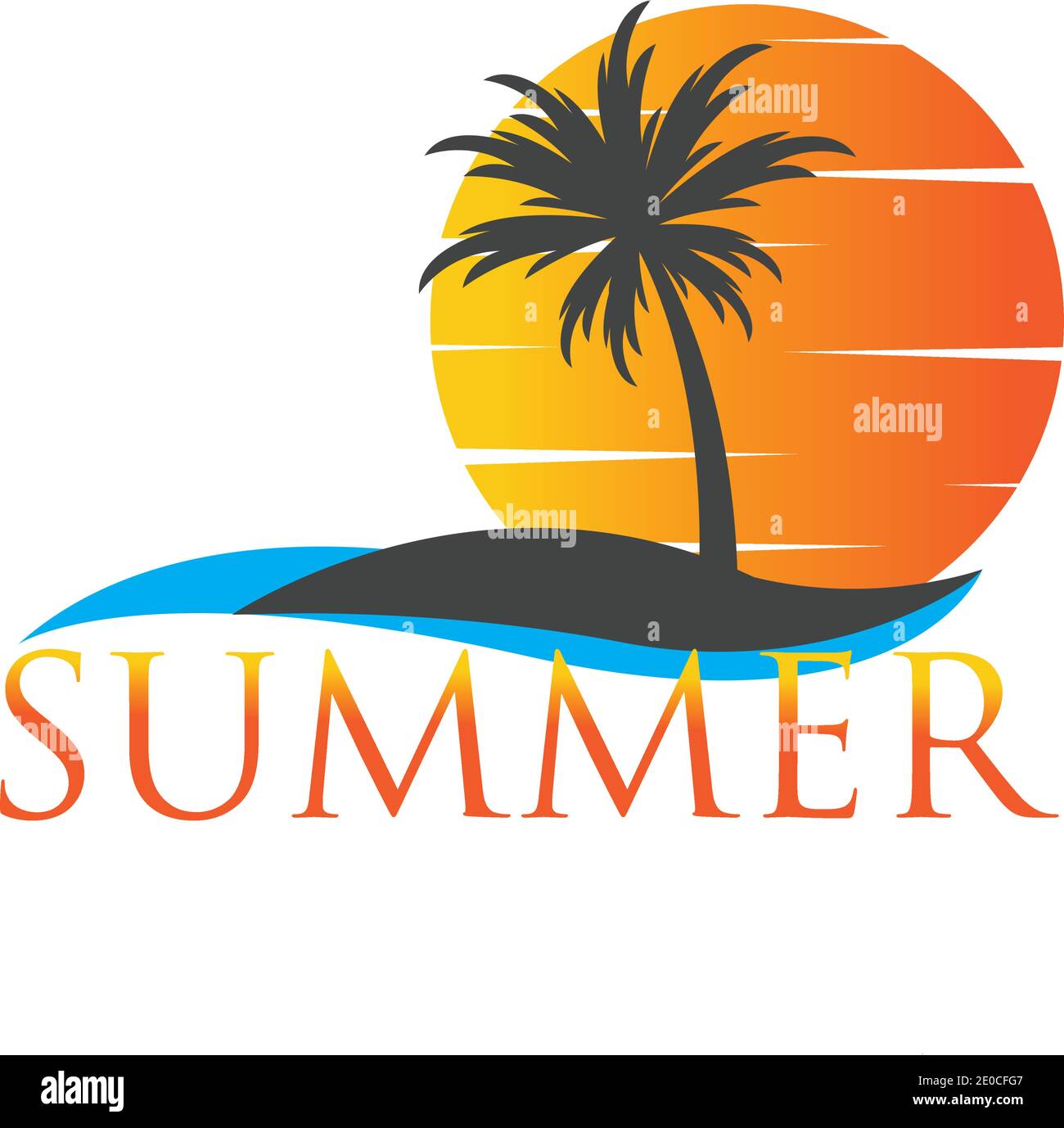 summer logo symbol illustration design template - vector Stock Vector ...