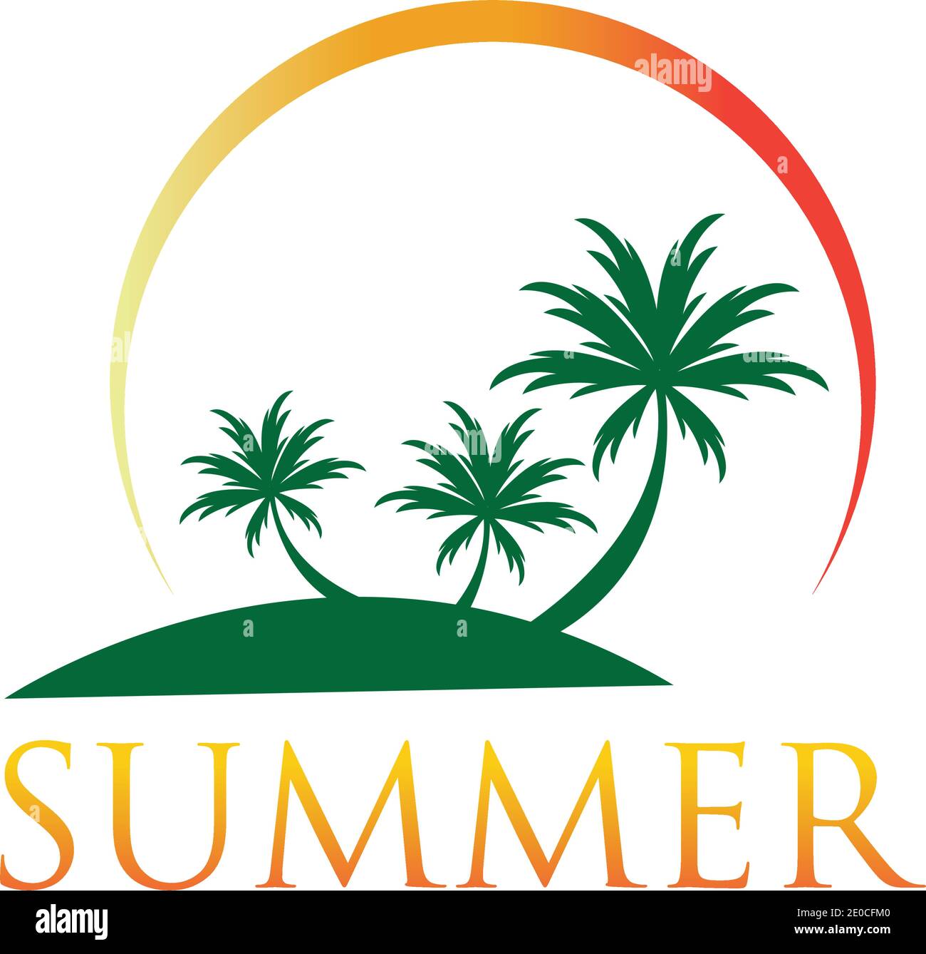 summer logo symbol illustration design template - vector Stock Vector ...