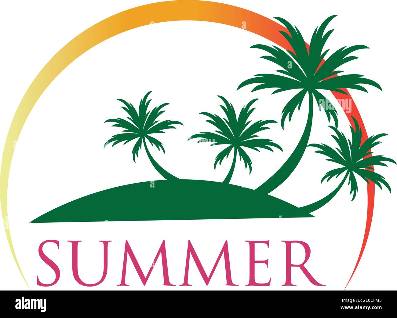 summer logo symbol illustration design template - vector Stock Vector ...