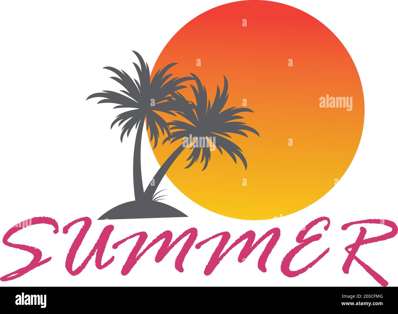 summer logo symbol illustration design template - vector Stock Vector ...