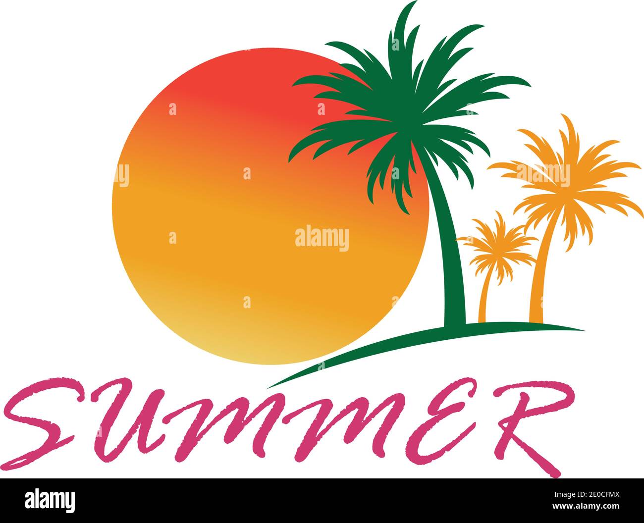 summer logo symbol illustration design template - vector Stock Vector ...