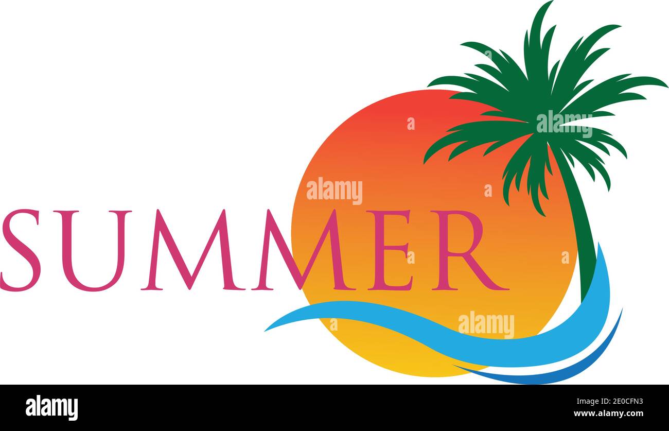 summer logo symbol illustration design template - vector Stock Vector ...