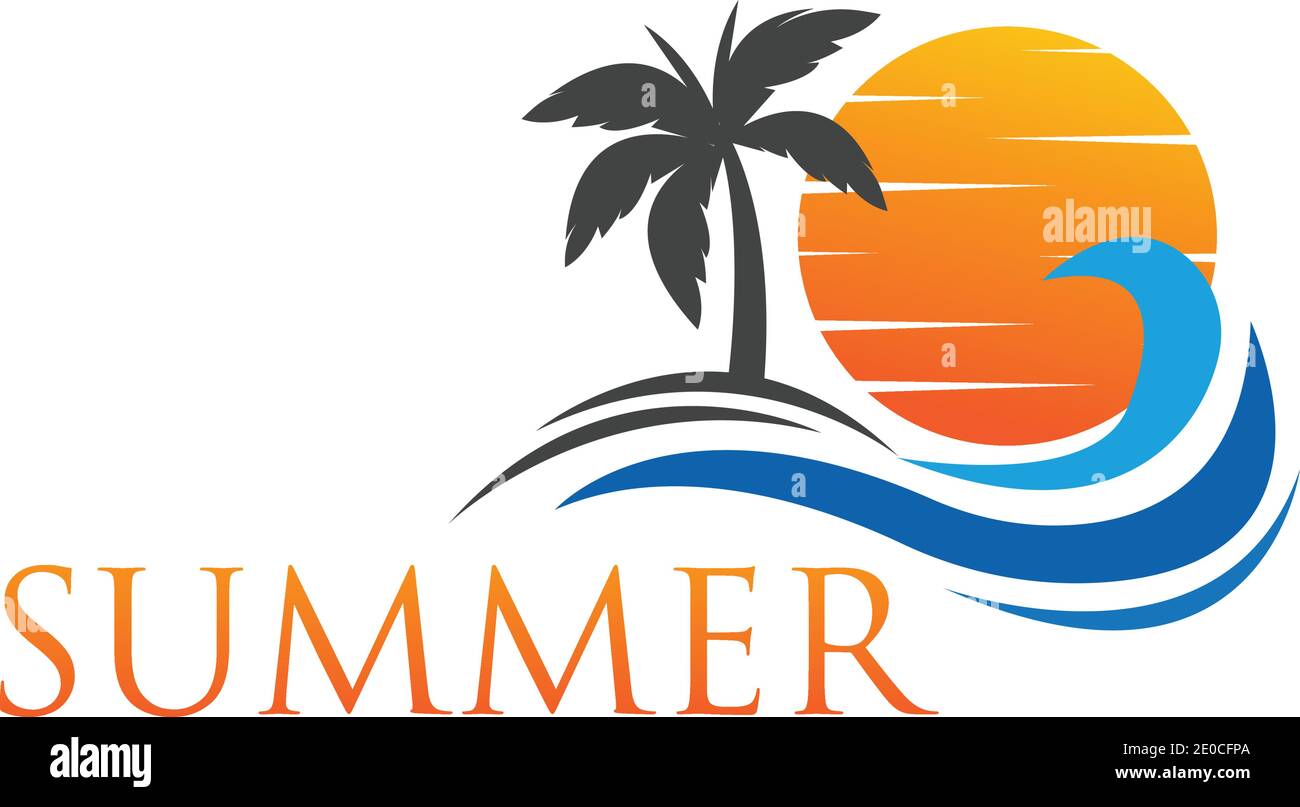 summer logo symbol illustration design template - vector Stock Vector ...