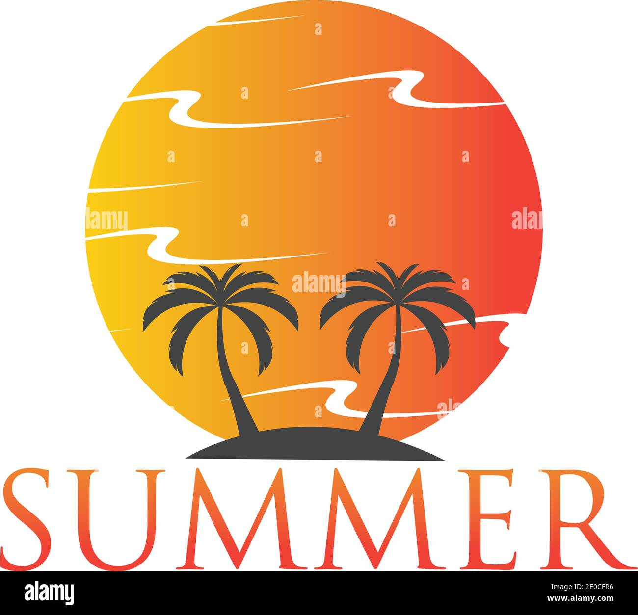 summer logo symbol illustration design template - vector Stock Vector ...