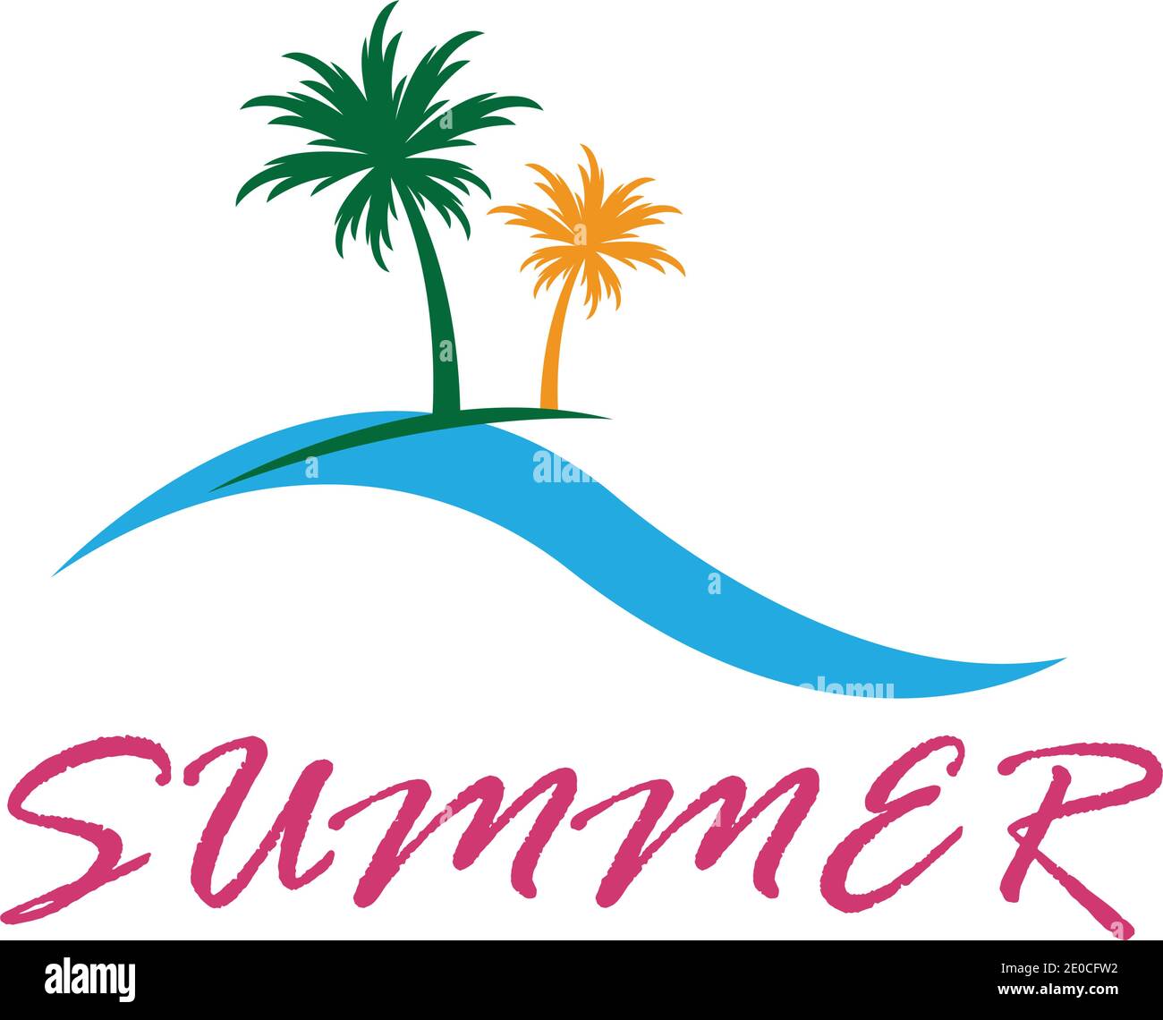 summer logo symbol illustration design template - vector Stock Vector ...