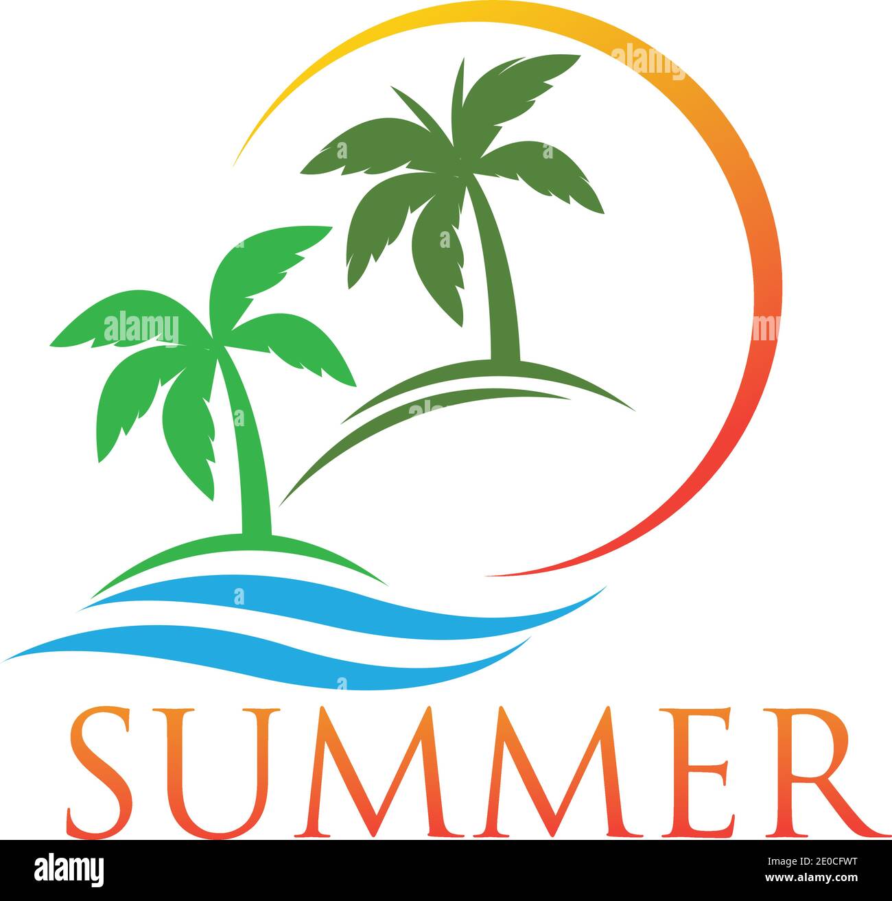 summer logo symbol illustration design template - vector Stock Vector ...