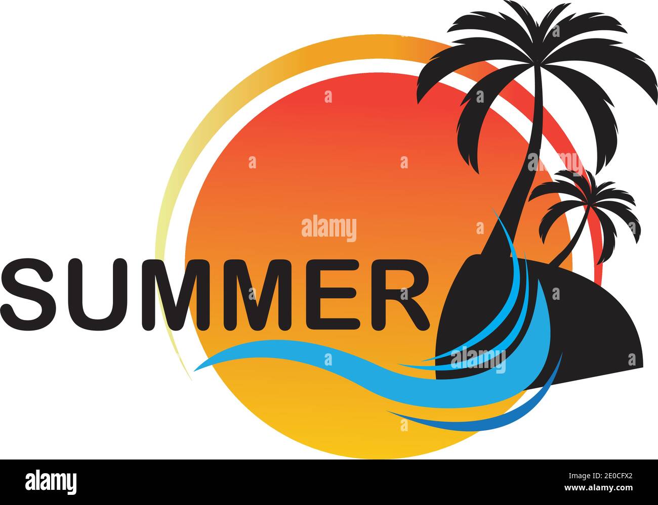 summer logo symbol illustration design template - vector Stock Vector ...
